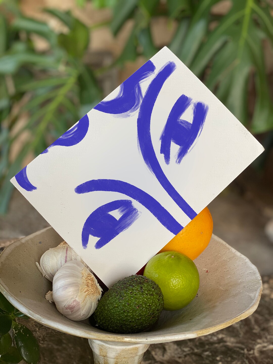 Matisse Eyes Modern Art Minimalist Style in Blue Minimalist - Etsy