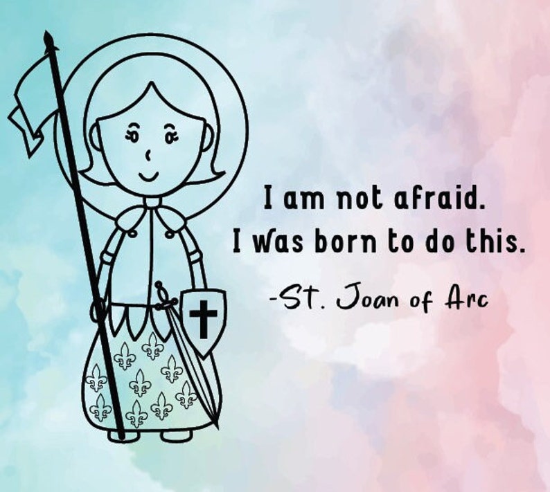 St. Joan of Arc Layered SVG PNG Catholic Kids Cut File - Etsy