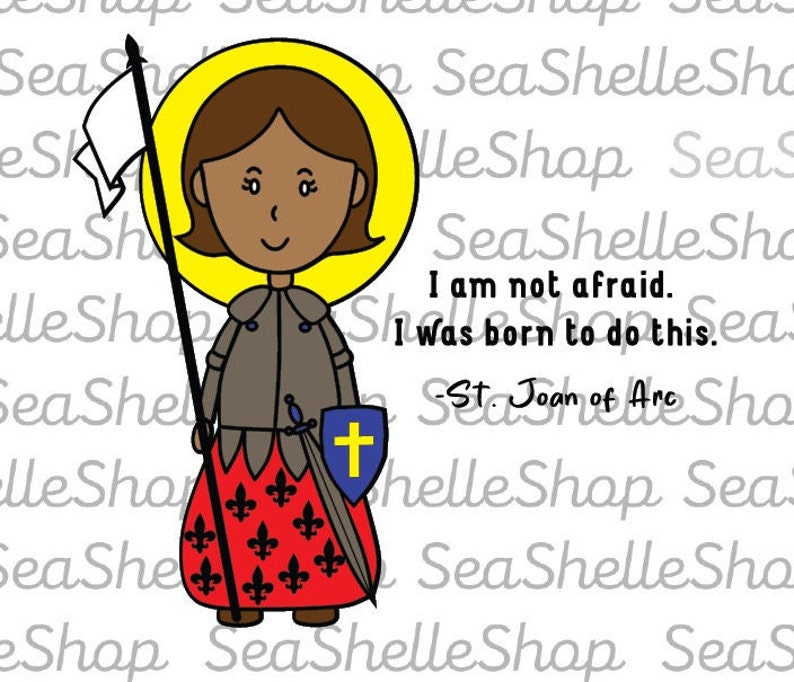 St. Joan of Arc Layered SVG PNG Catholic Kids Cut File - Etsy
