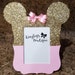 Minnie Mouse Inspired 5x7" Wood Picture Frame, Glitter Picture Frame ...