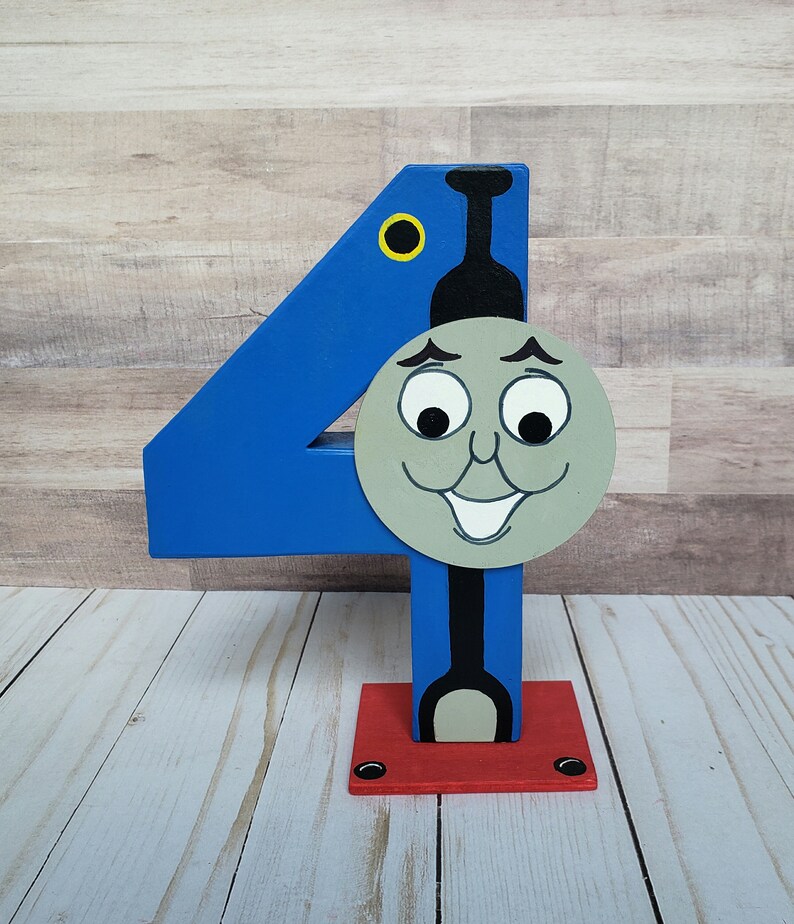 Thomas the Train Inspired Paper Mache Number Age Photo Prop - Etsy