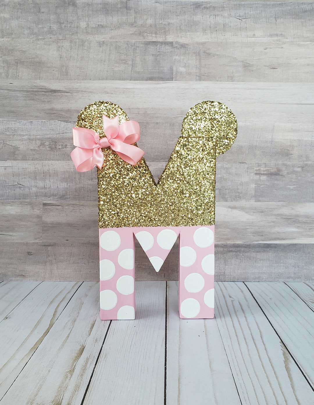 Minnie Mouse Inspired Photo Prop, 8" Paper Mache Letters, Minnie Mouse ...