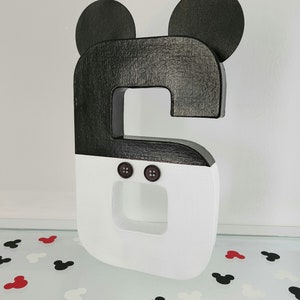 Mickey Mouse Inspired Photo Prop, Mickey Mouse Birthday Decor, Number ...