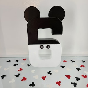 Mickey Mouse Inspired Photo Prop, Mickey Mouse Birthday Decor, Number ...