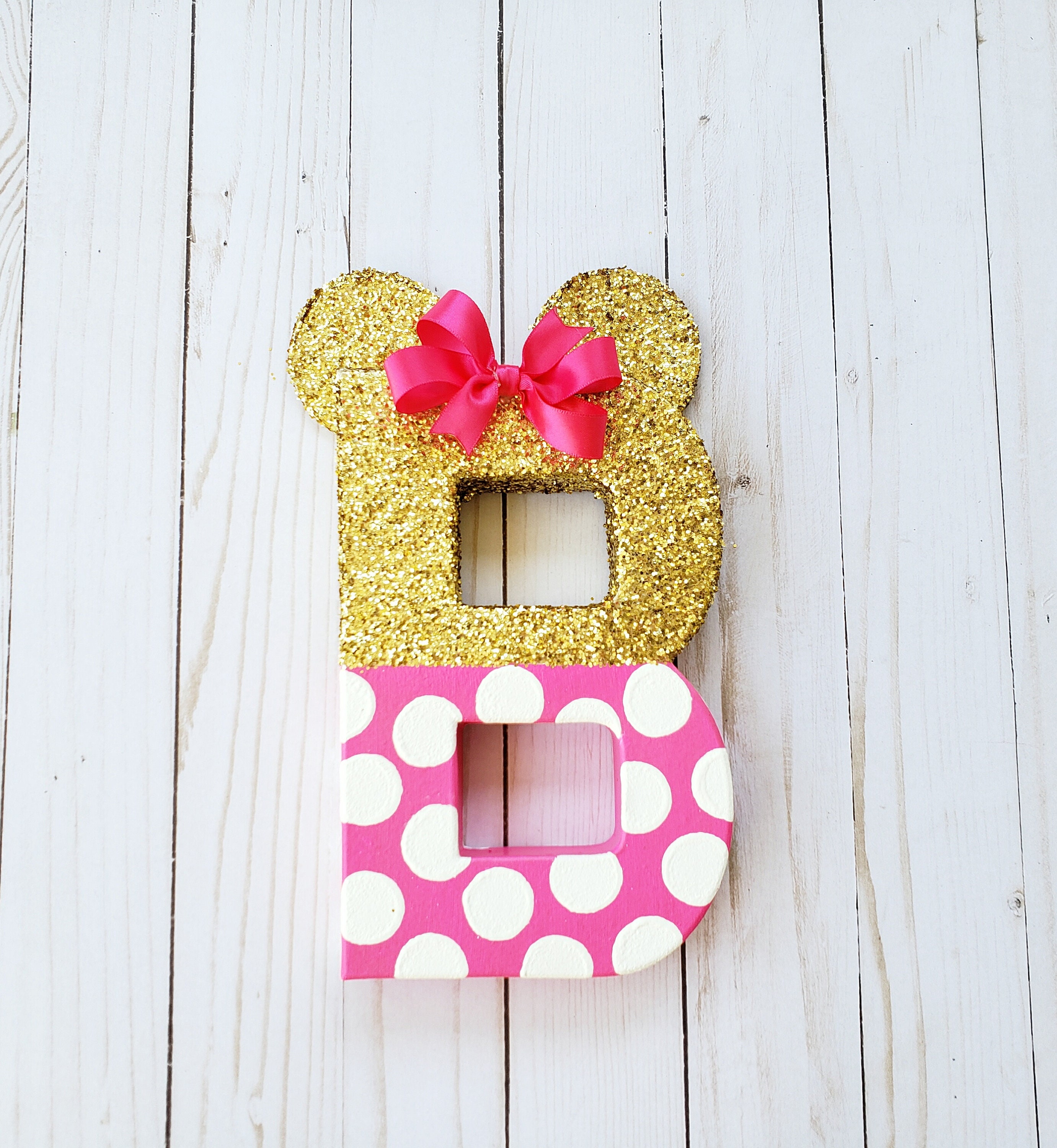 Minnie Mouse Inspired Photo Prop, 8" Paper Mache Letters, Minnie Mouse ...