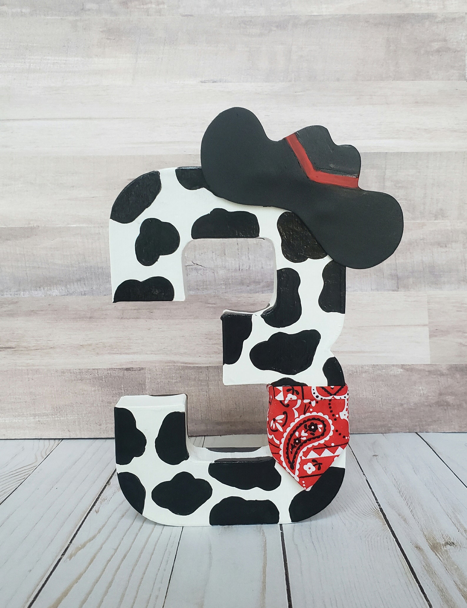 Cowboy Paper Mache Number Paper Mache Age Photo Prop Photo - Etsy