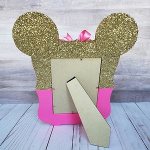 Minnie Mouse Inspired 5x7" Wood Picture Frame, Glitter Picture Frame ...