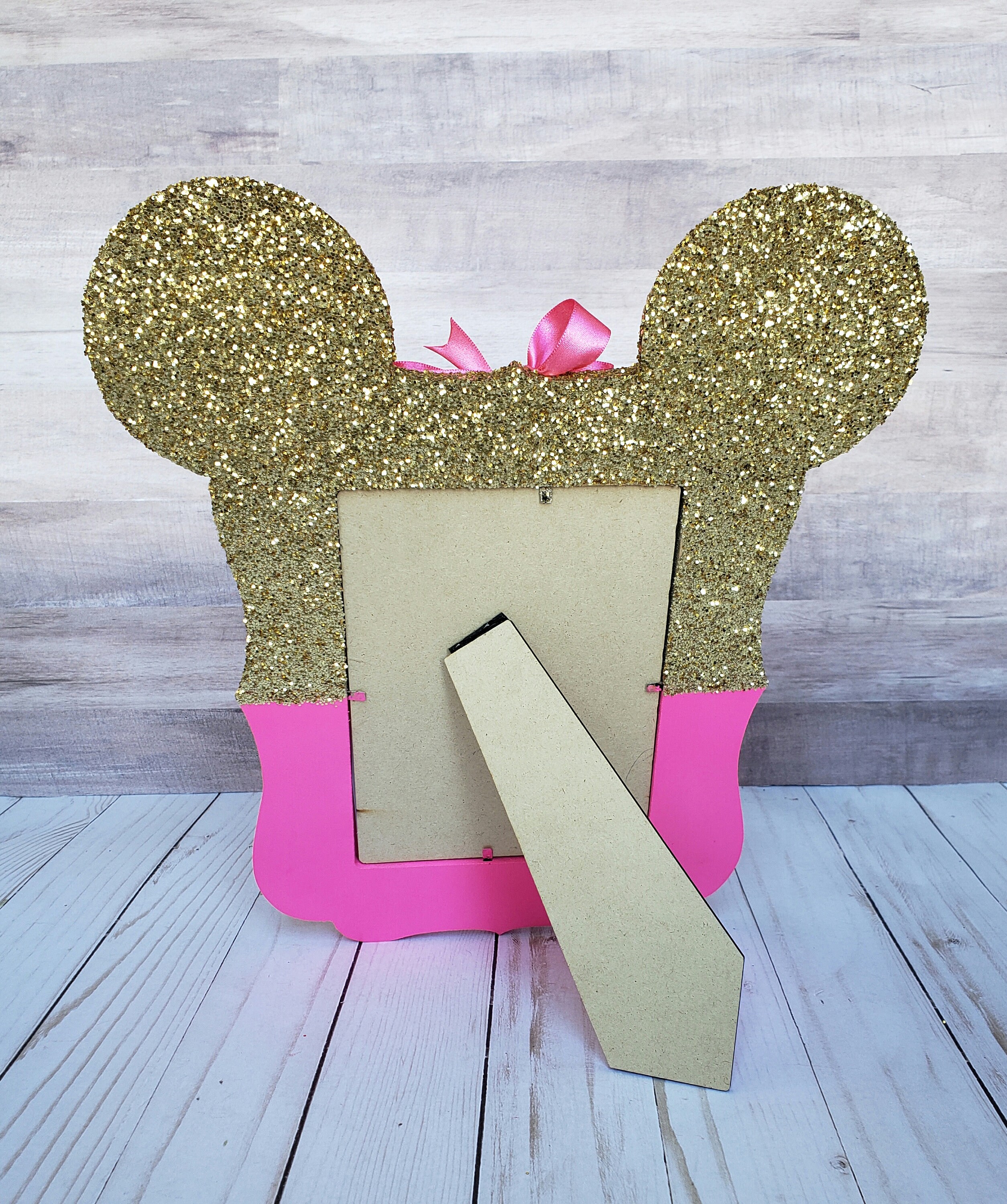 Minnie Mouse Inspired 5x7 Wood Picture Frame Glitter - Etsy