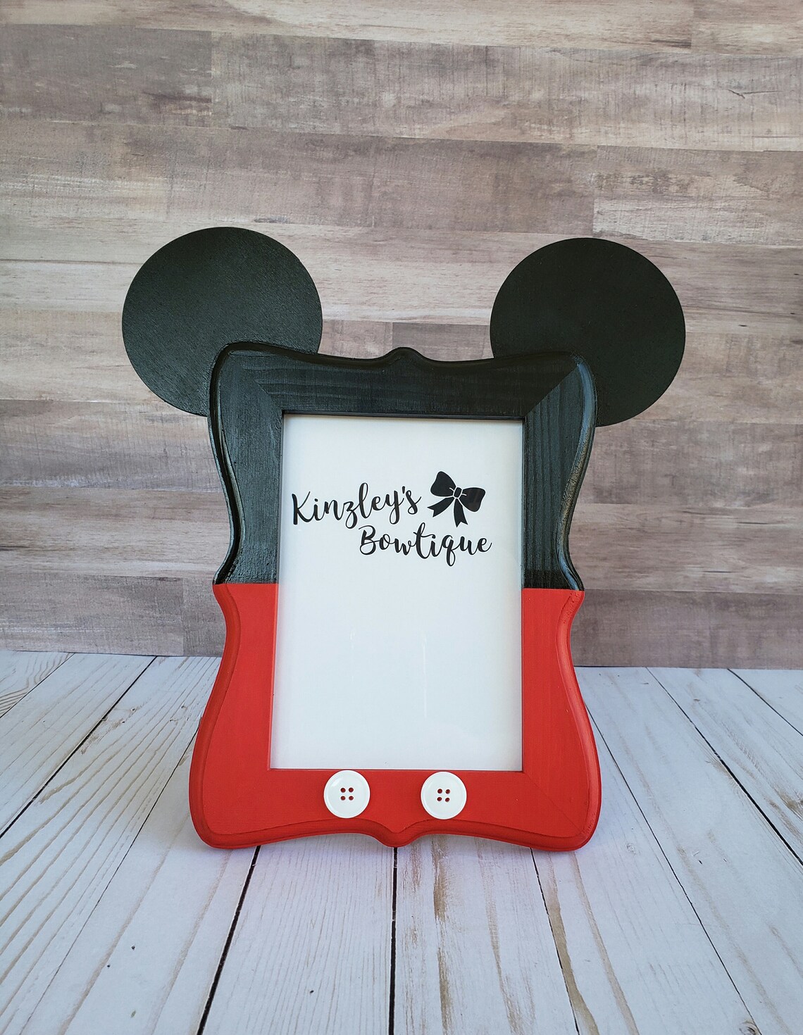 Mickey Mouse Inspired Wood Picture Frame 5x7 Photo Frame | Etsy