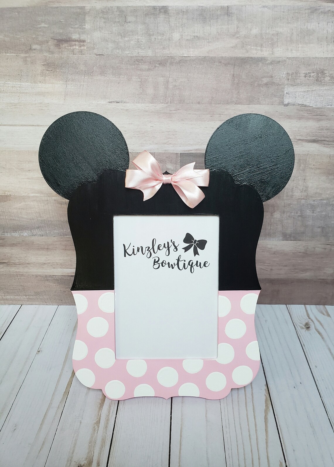 Minnie Mouse Inspired Wood Picture Frame 5x7 Picture Frame - Etsy