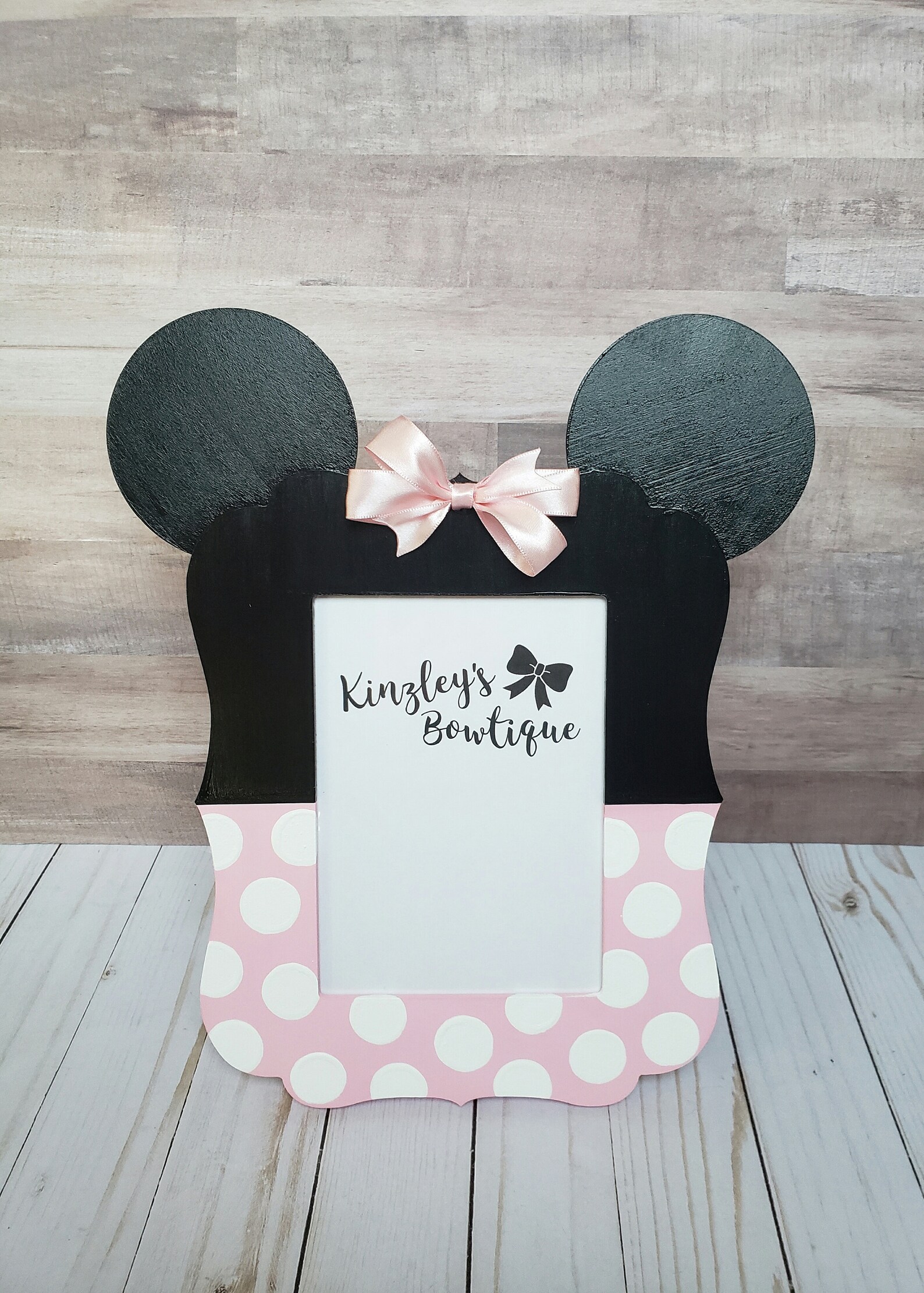 Minnie Mouse Inspired Wood Picture Frame 5x7 Picture Frame - Etsy