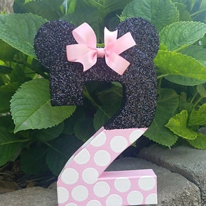 Minnie Mouse Inspired Paper Mache Number, Age Photo Prop, Paper Mache ...