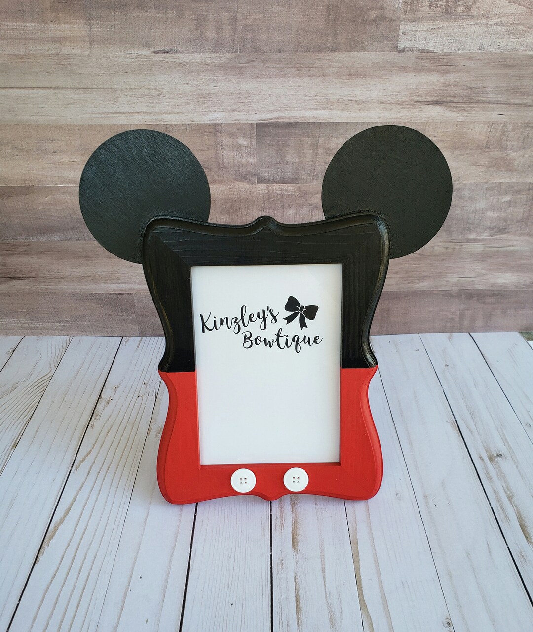Mickey Mouse Inspired Wood Picture Frame 5x7 Photo Frame - Etsy