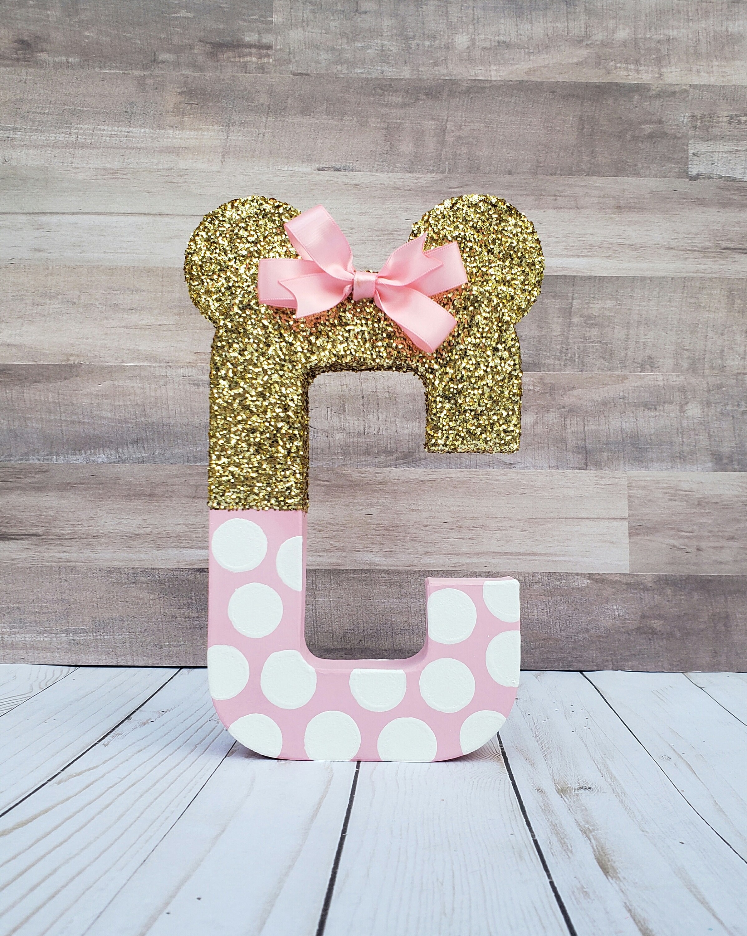 Minnie Mouse Inspired Photo Prop 8 Paper Mache Letters - Etsy