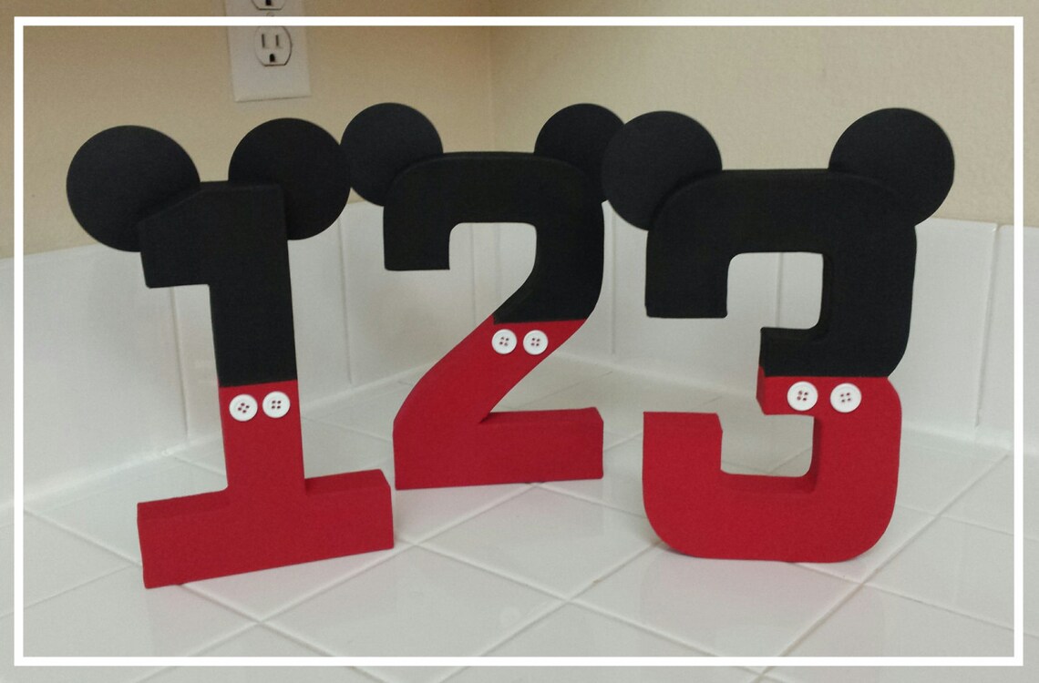 Mickey Mouse Inspired Photo Prop Mickey Mouse Birthday Decor - Etsy