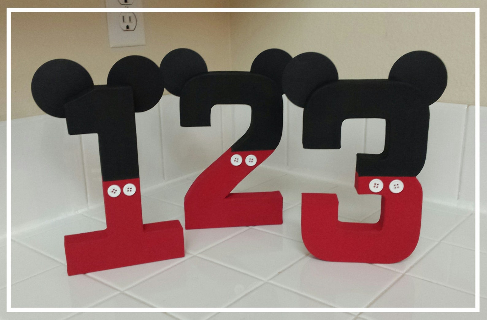 Mickey Mouse Inspired Photo Prop Mickey Mouse Birthday Decor - Etsy