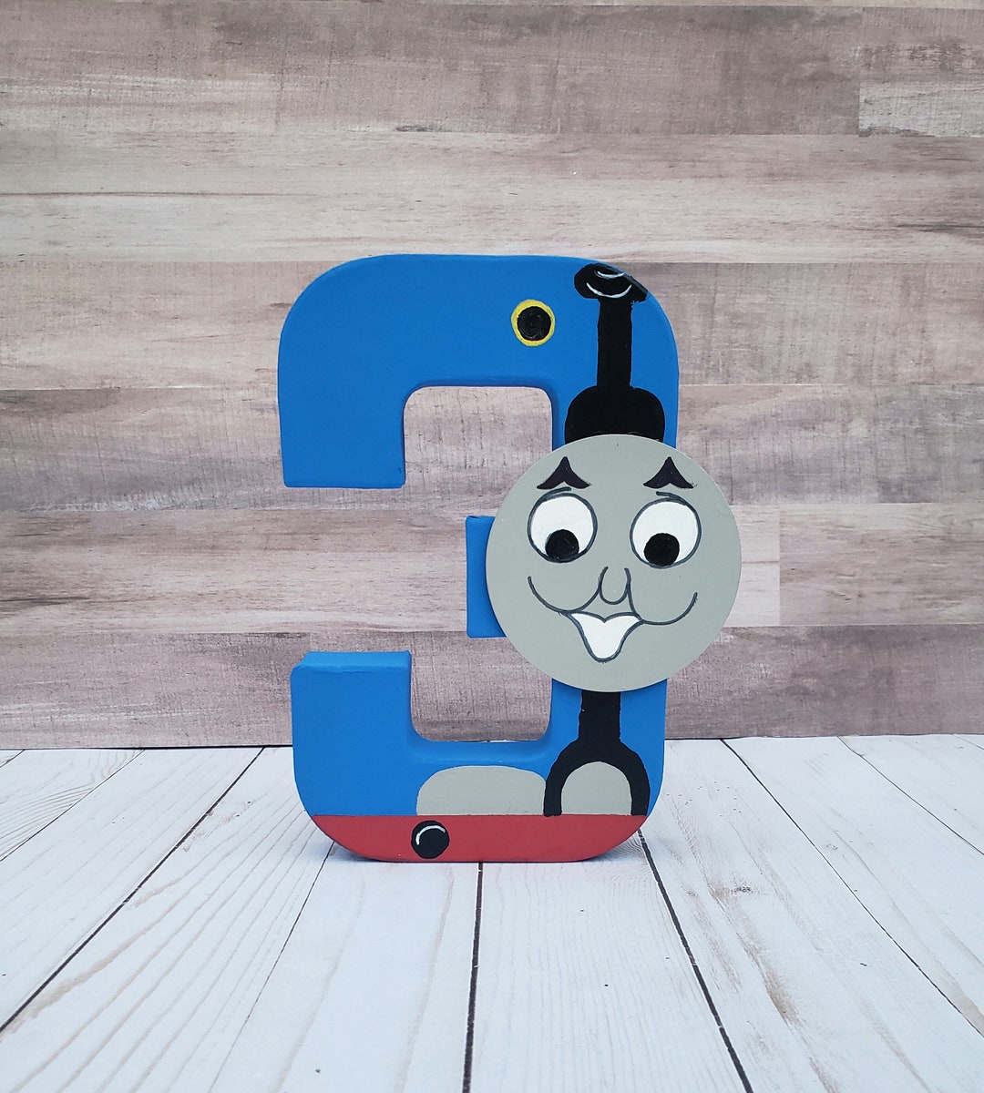 Thomas the Train Inspired Paper Mache Number, Age Photo Prop, Photo ...