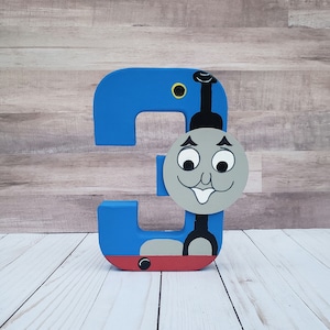 Thomas the Train Inspired Paper Mache Number, Age Photo Prop, Photo ...