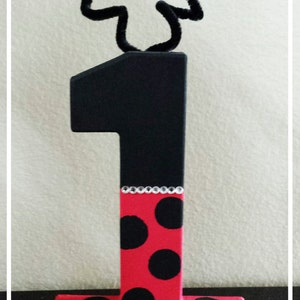 Lady Bug Photo Prop, Lady Bug, Age Photo Prop, Paper Mache Number ...