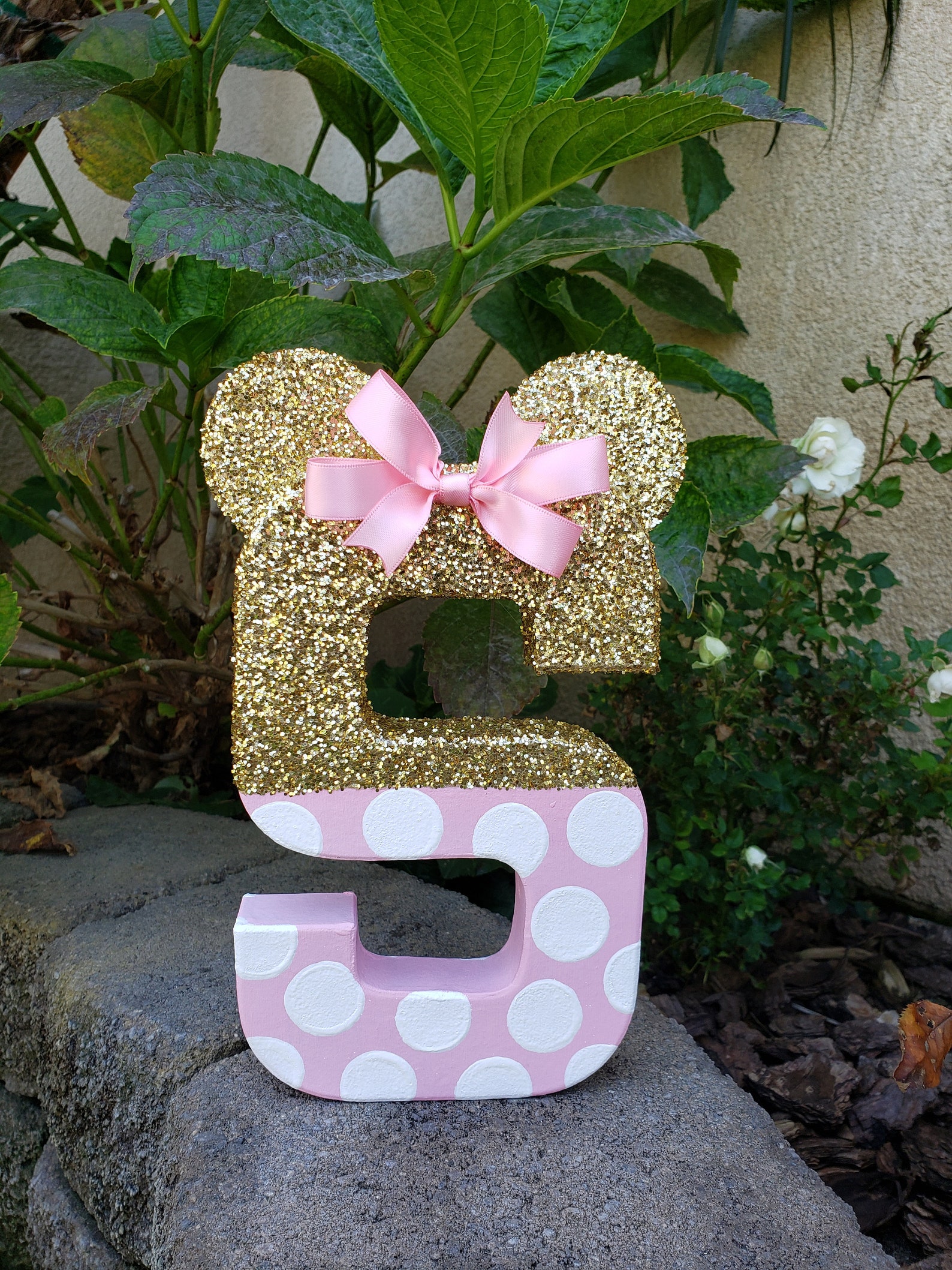 Minnie Mouse Inspired Photo Prop 8 Paper Mache Letters | Etsy