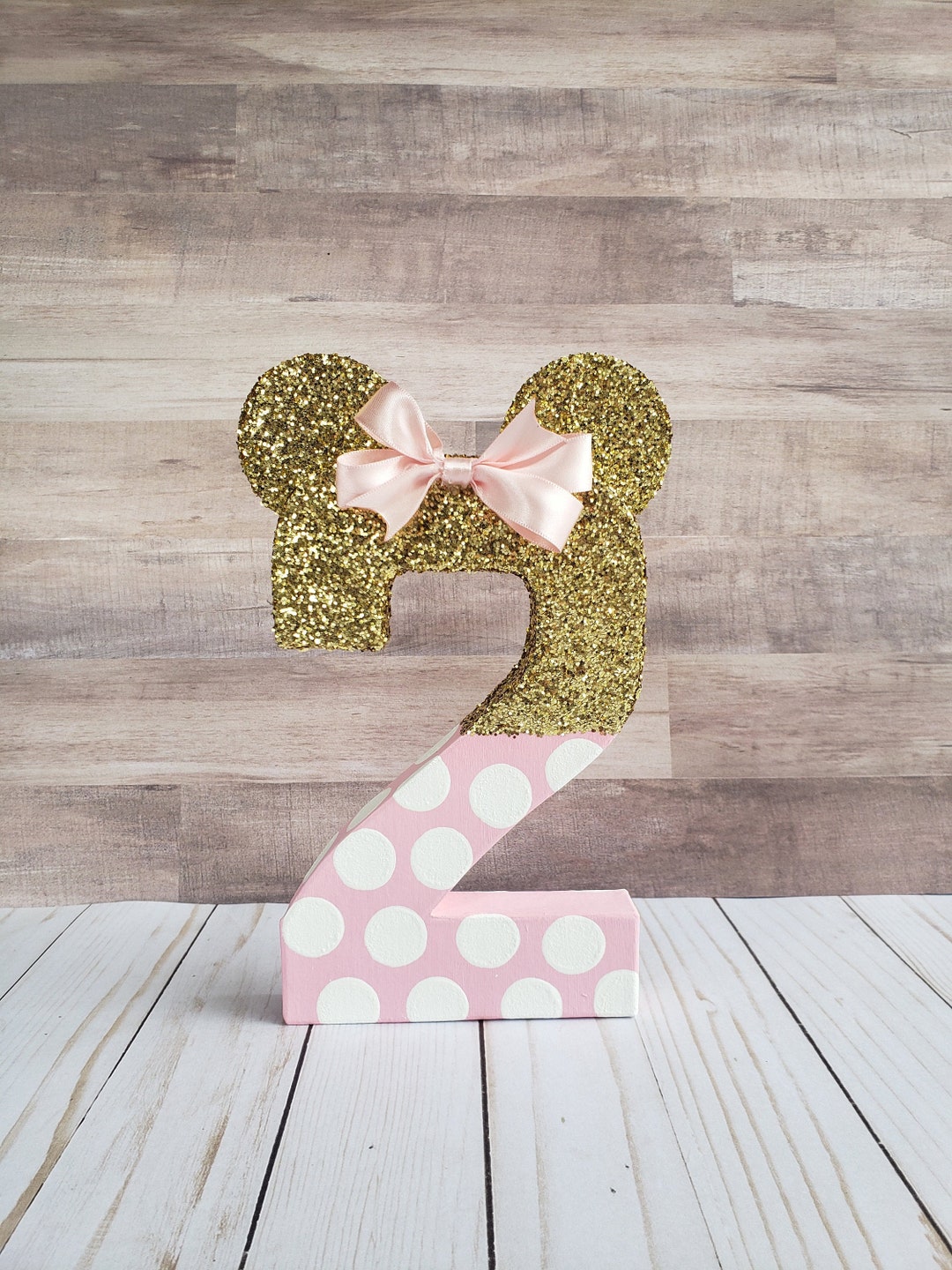 Minnie Mouse Inspired Photo Prop, Age Photo Prop, Paper Mache Number ...