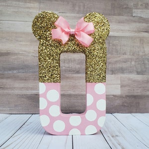 Minnie Mouse Inspired Photo Prop, 8" Paper Mache Letters, Minnie Mouse ...