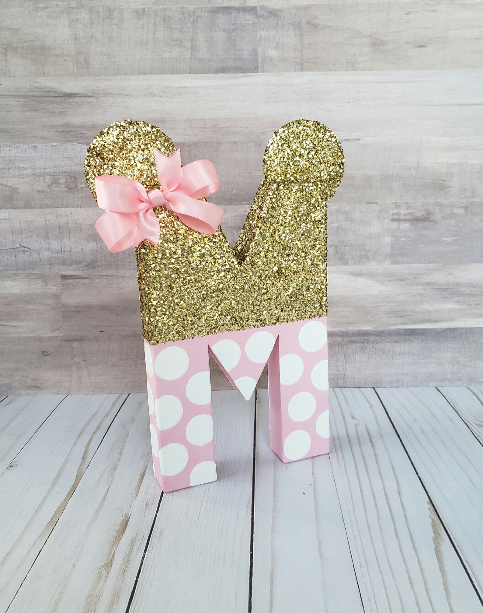 Minnie Mouse Inspired Photo Prop 8 Paper Mache Letters - Etsy