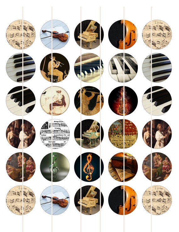 Classical Musical Instruments Digital Collage Sheet 1 Inche - Etsy