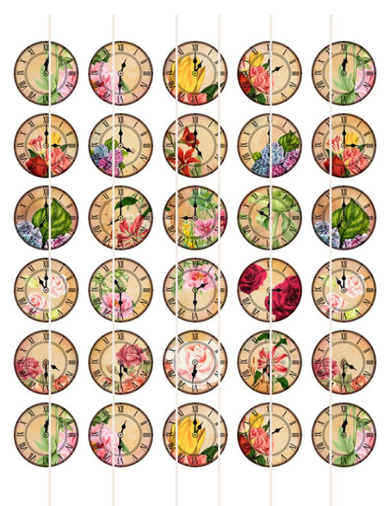 Watches Clocks Digital Collage Sheet Td135 1.5 - Etsy