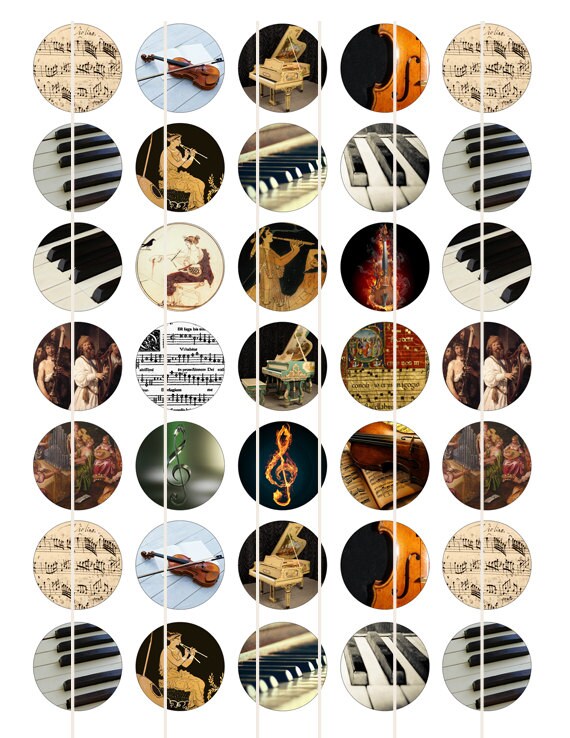 Classical Musical Instruments Digital Collage Sheet 1 Inche - Etsy