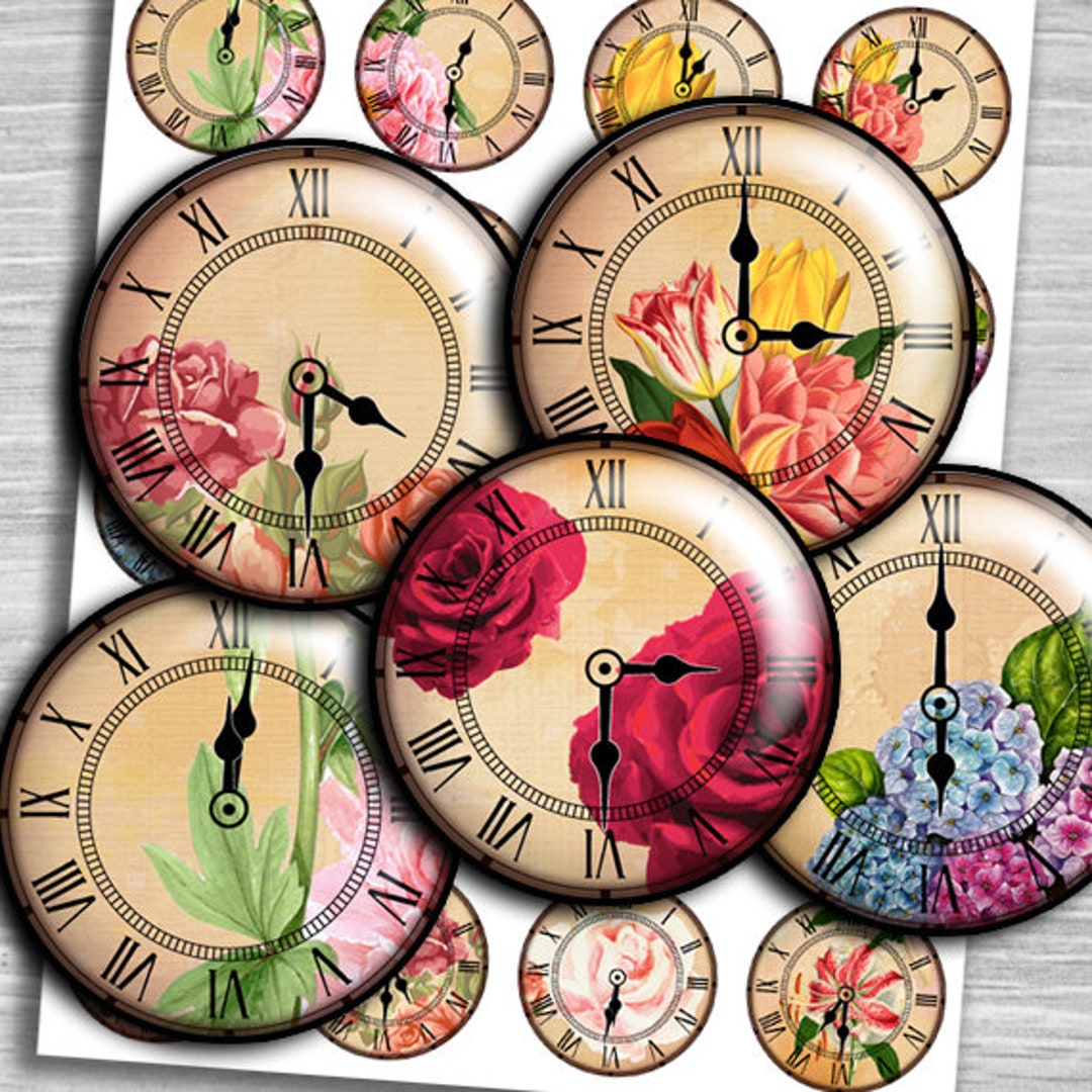Watches Clocks Digital Collage Sheet Td135 1.5 - Etsy
