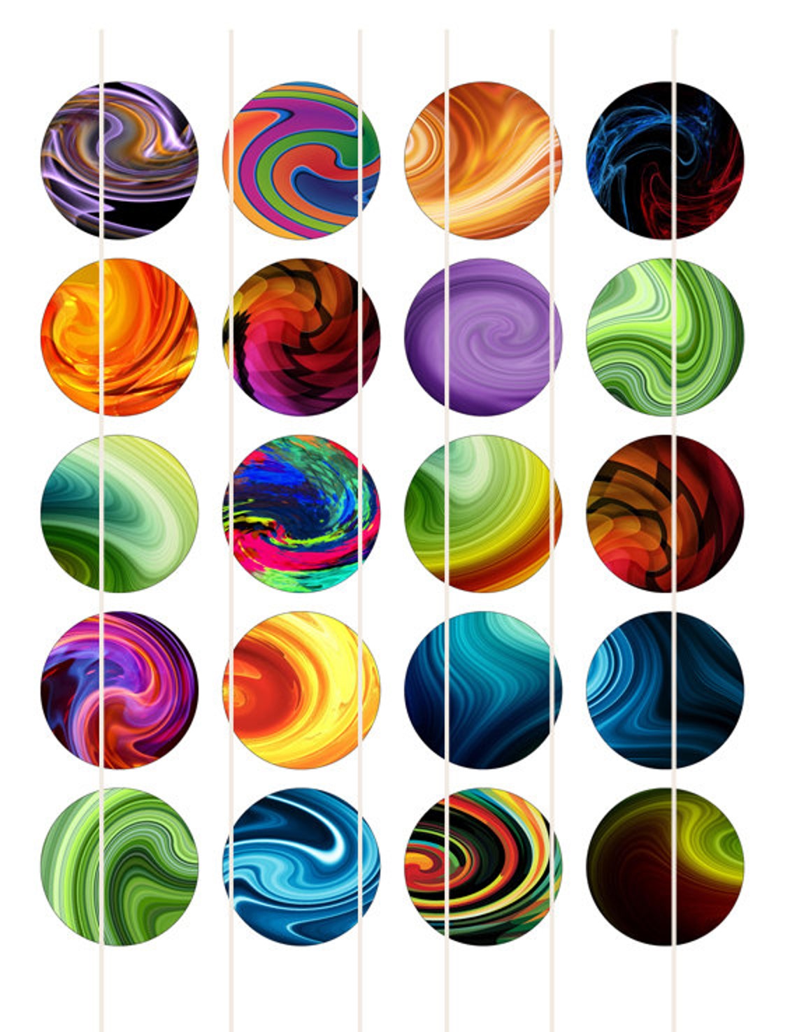 Marbles Images Digital Collage Sheet Round - Td254 - 1.5", 1.25", 30mm ...