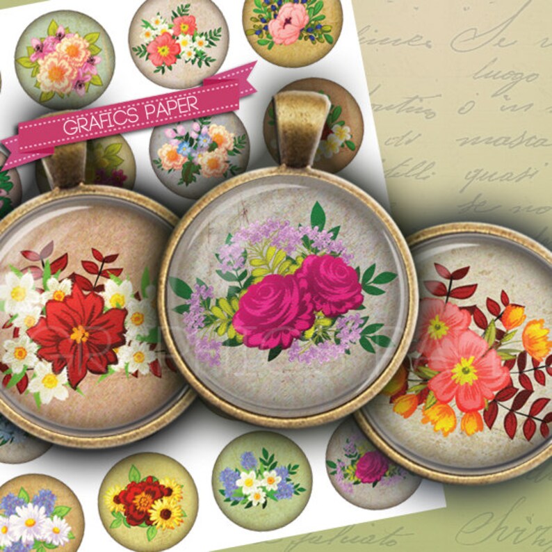 Paper Ephemera Digital Rose Bud Sticker Pack 1.5 and 1.0 Inch Diameter ...