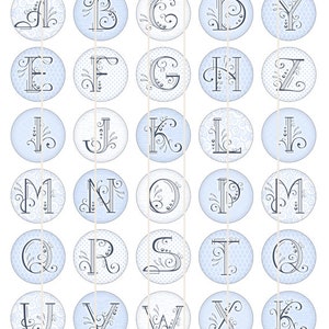 Alphabet Letters, Initial Digital Collage Sheet Circles - Td400- 1.5 ...