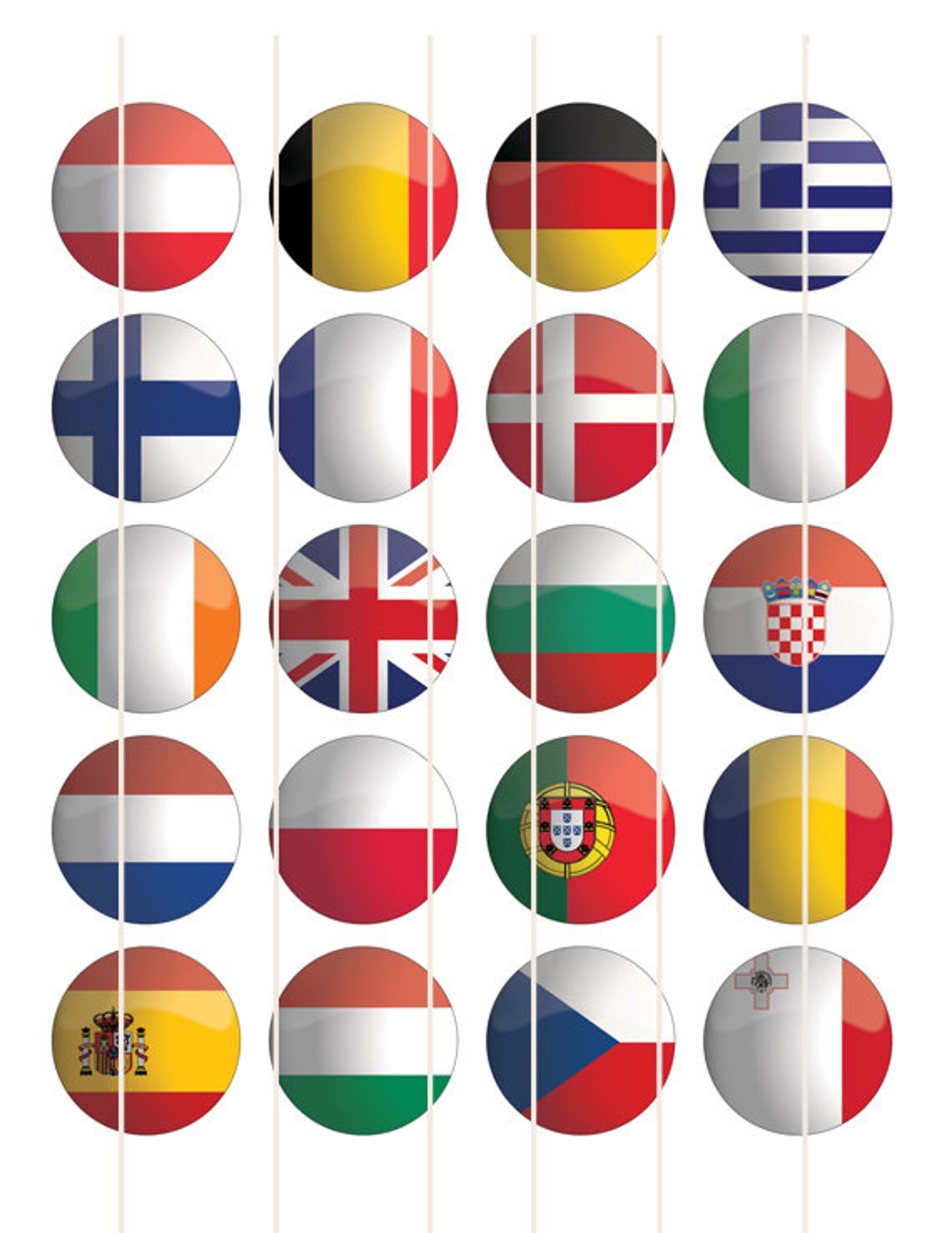 European Flags Images Digital Collage Sheet 1.5 | Etsy