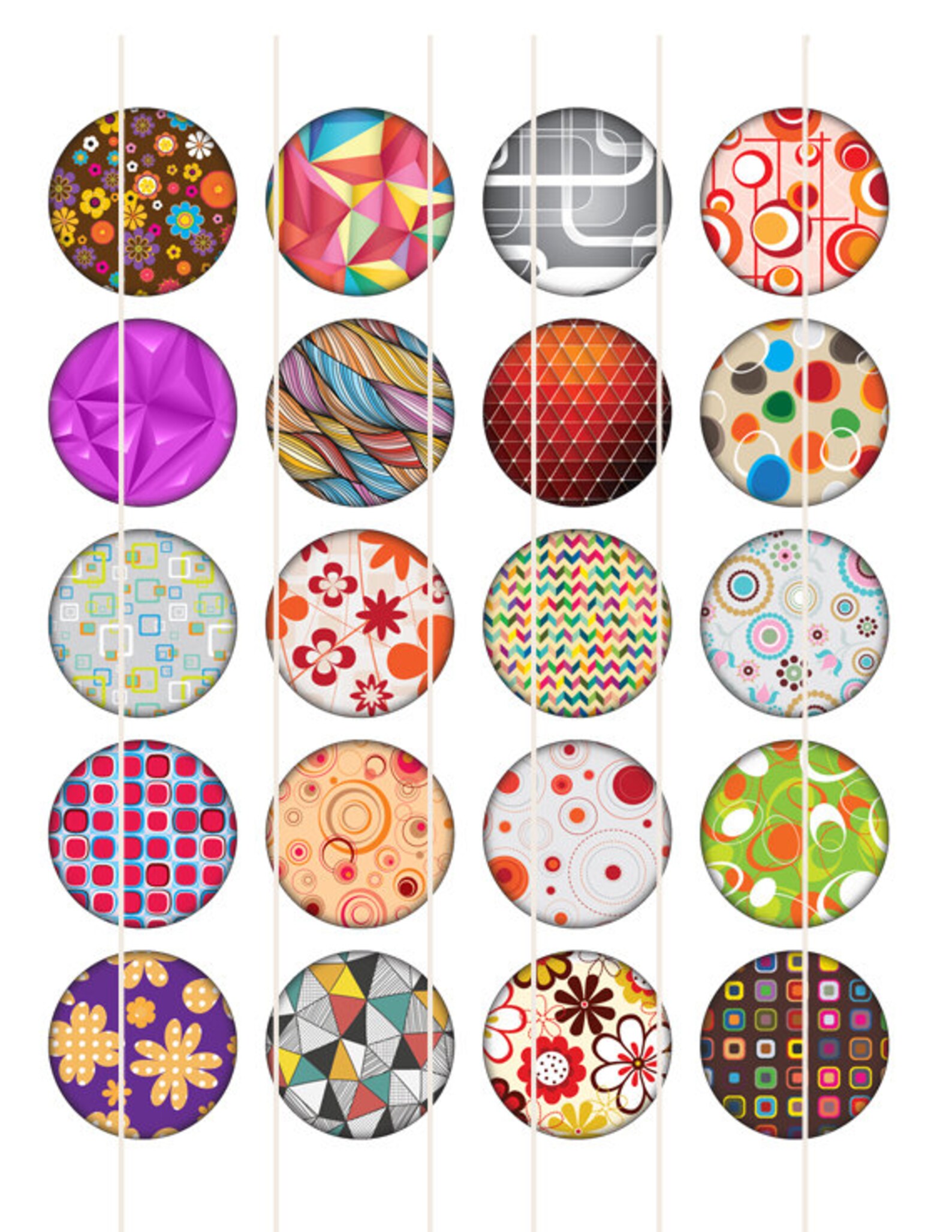 70s Texture Pattern Retro Geometric Digital Collage Sheet - Etsy