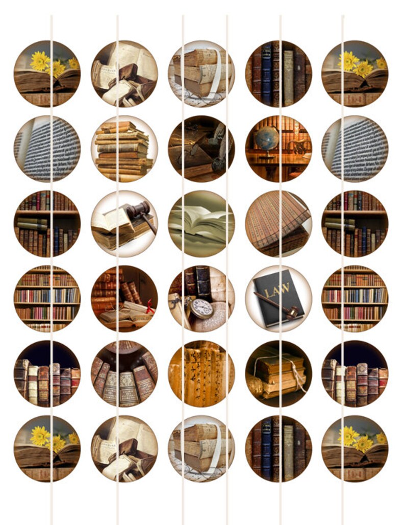 Old Books Images Libraries Digital Collage Sheet Td104 - Etsy