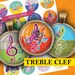 Treble Clef Digital Collage Sheet 25mm Round 1 Inch Circles - Etsy