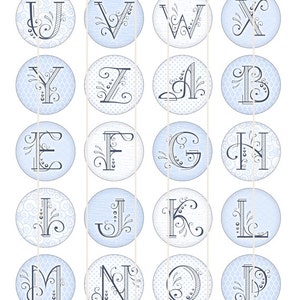 Alphabet Letters, Initial Digital Collage Sheet Circles - Td400- 1.5 ...