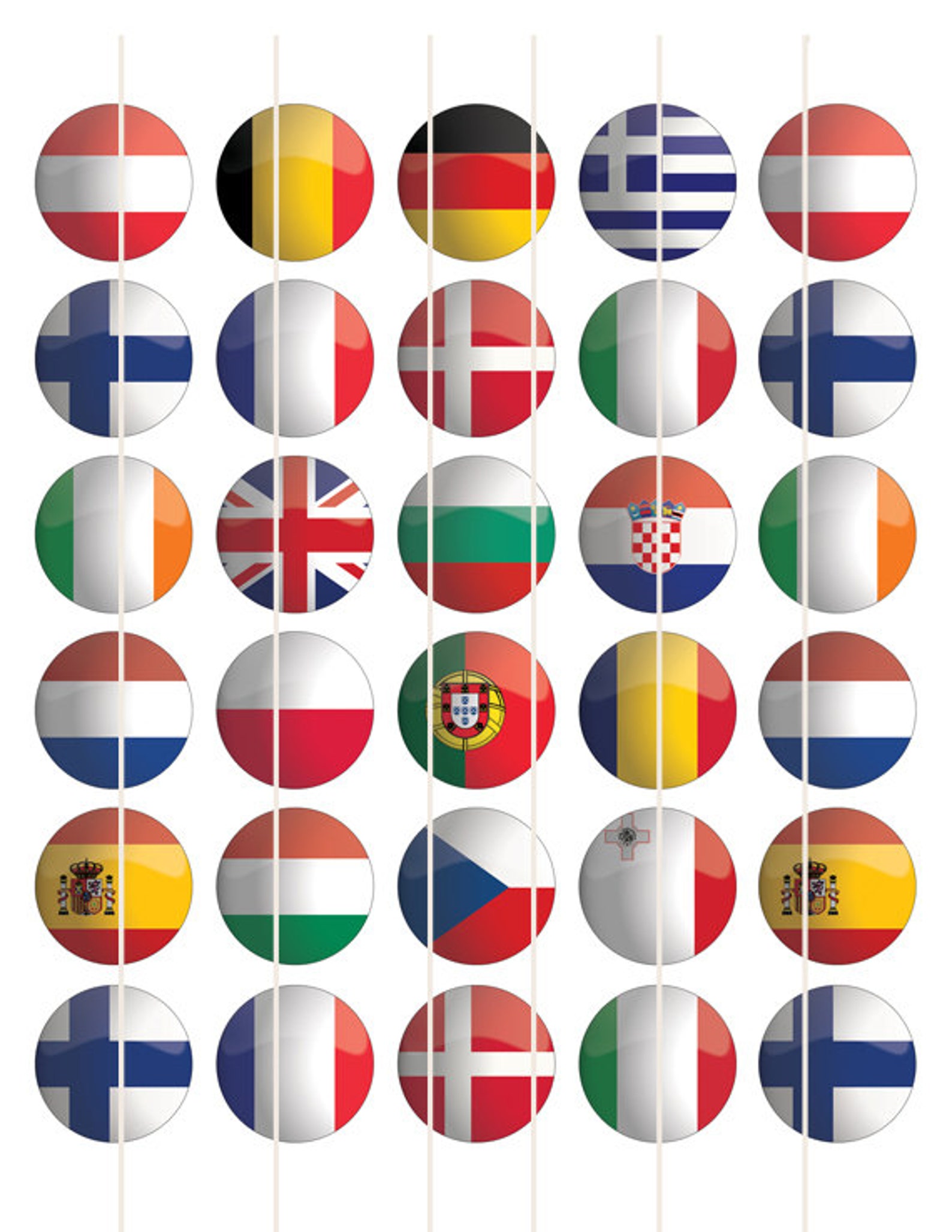 European Flags Images Digital Collage Sheet 1.5 | Etsy