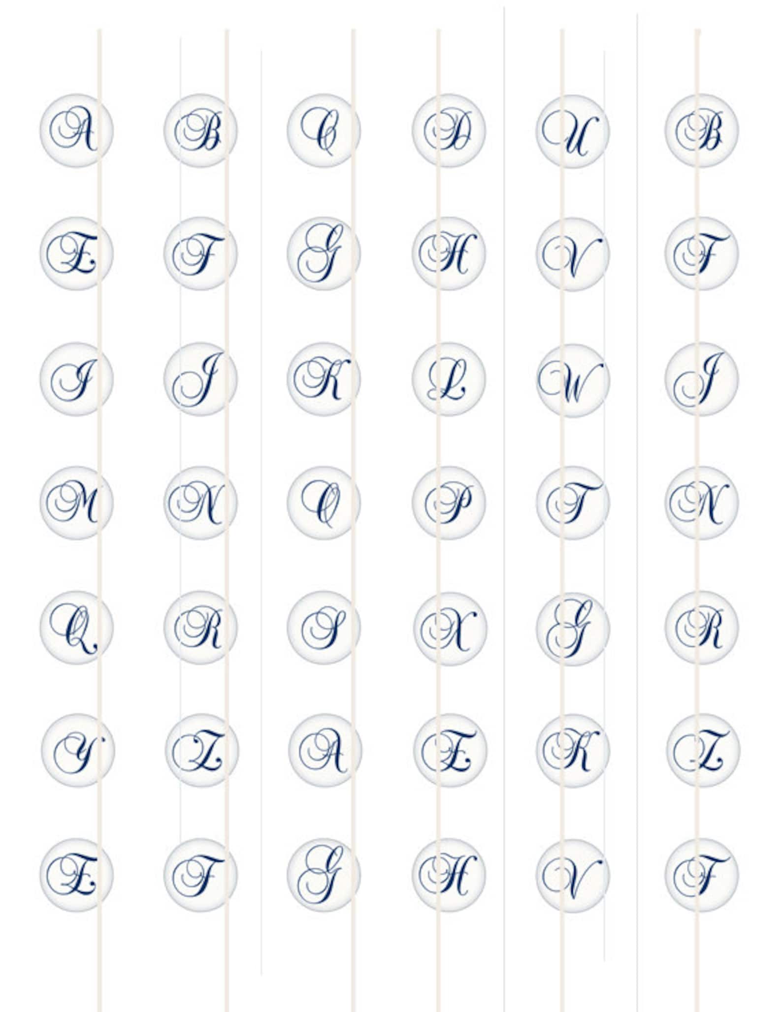 Alphabet Letters Initial Download Digital Collage Sheet - Etsy