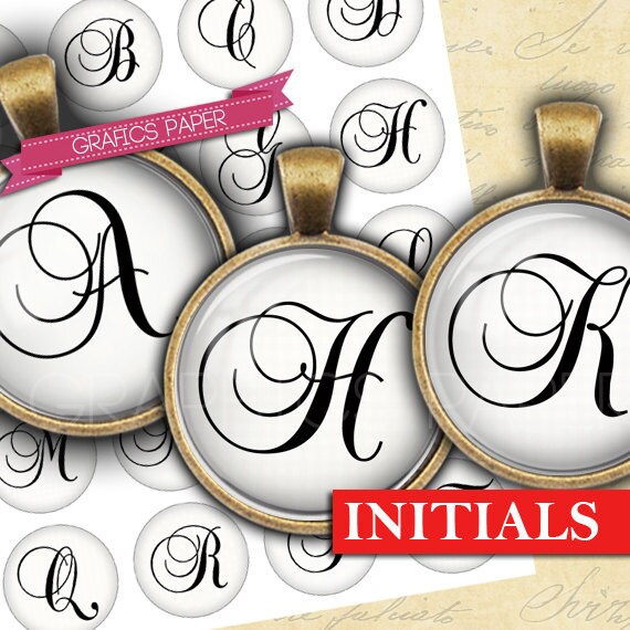 Alphabet letters Initial digital collage sheet images td418 | Etsy