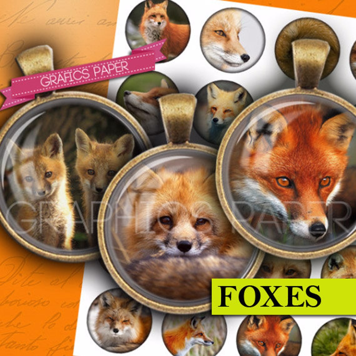 Fox Digital Collage Sheet Printable Download Td245 - Etsy Australia