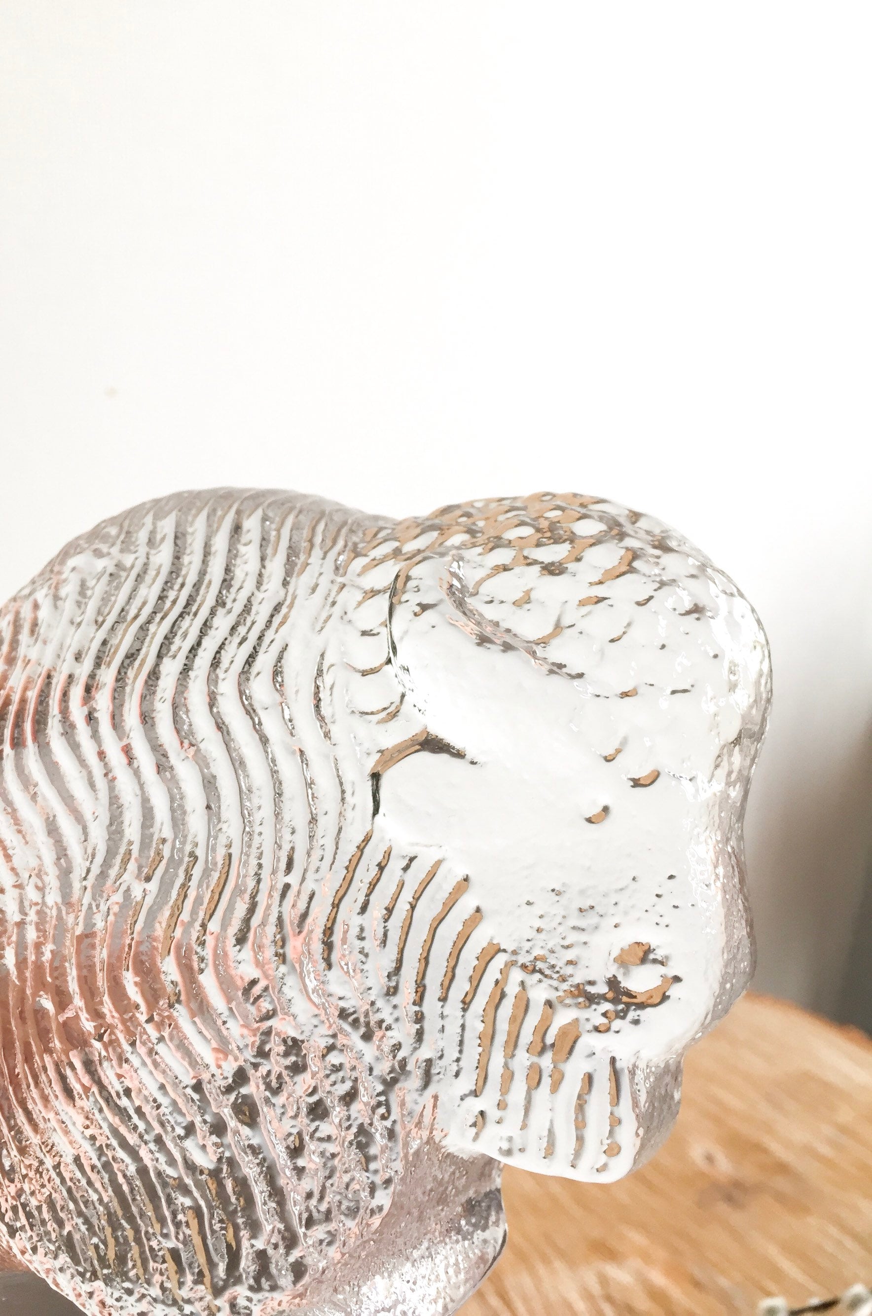 XL Lisa Larson Bison Figurine, Lisa Larson Glass Buffalo, Crystal ...