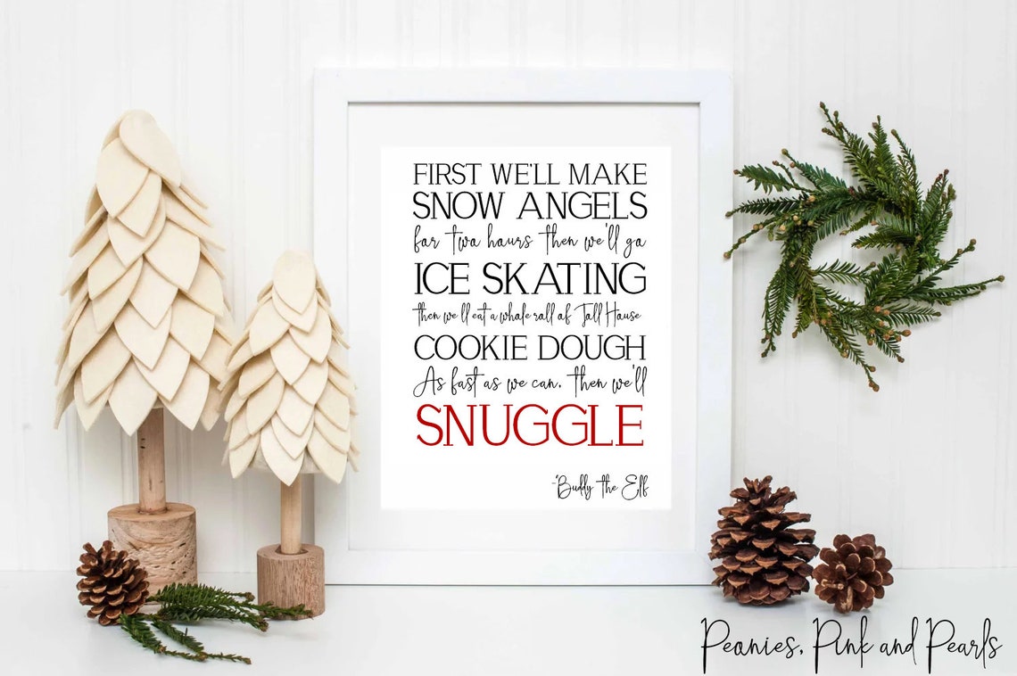 Buddy the Elf first We'll Make Snow Angels - Etsy