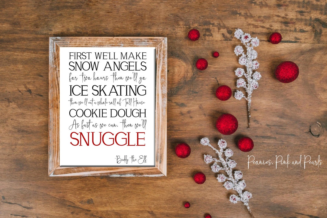 Buddy the Elf first We'll Make Snow Angels - Etsy