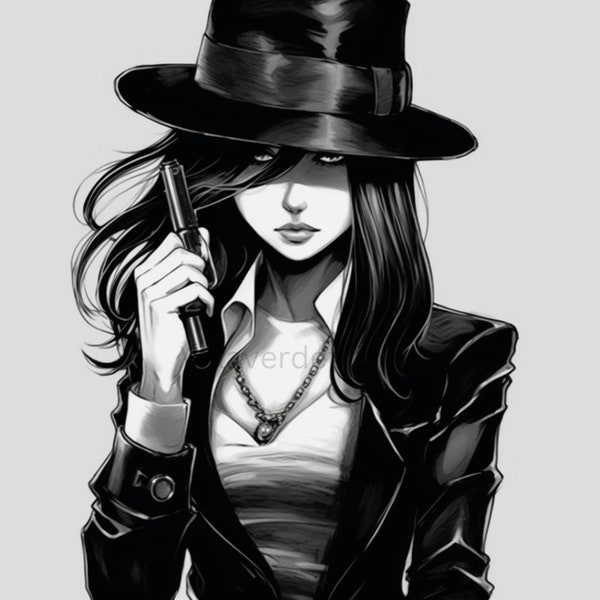 Gangster Girl Clipart - Etsy