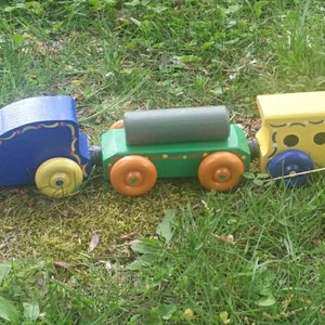 Wooden Magnet Train - Etsy