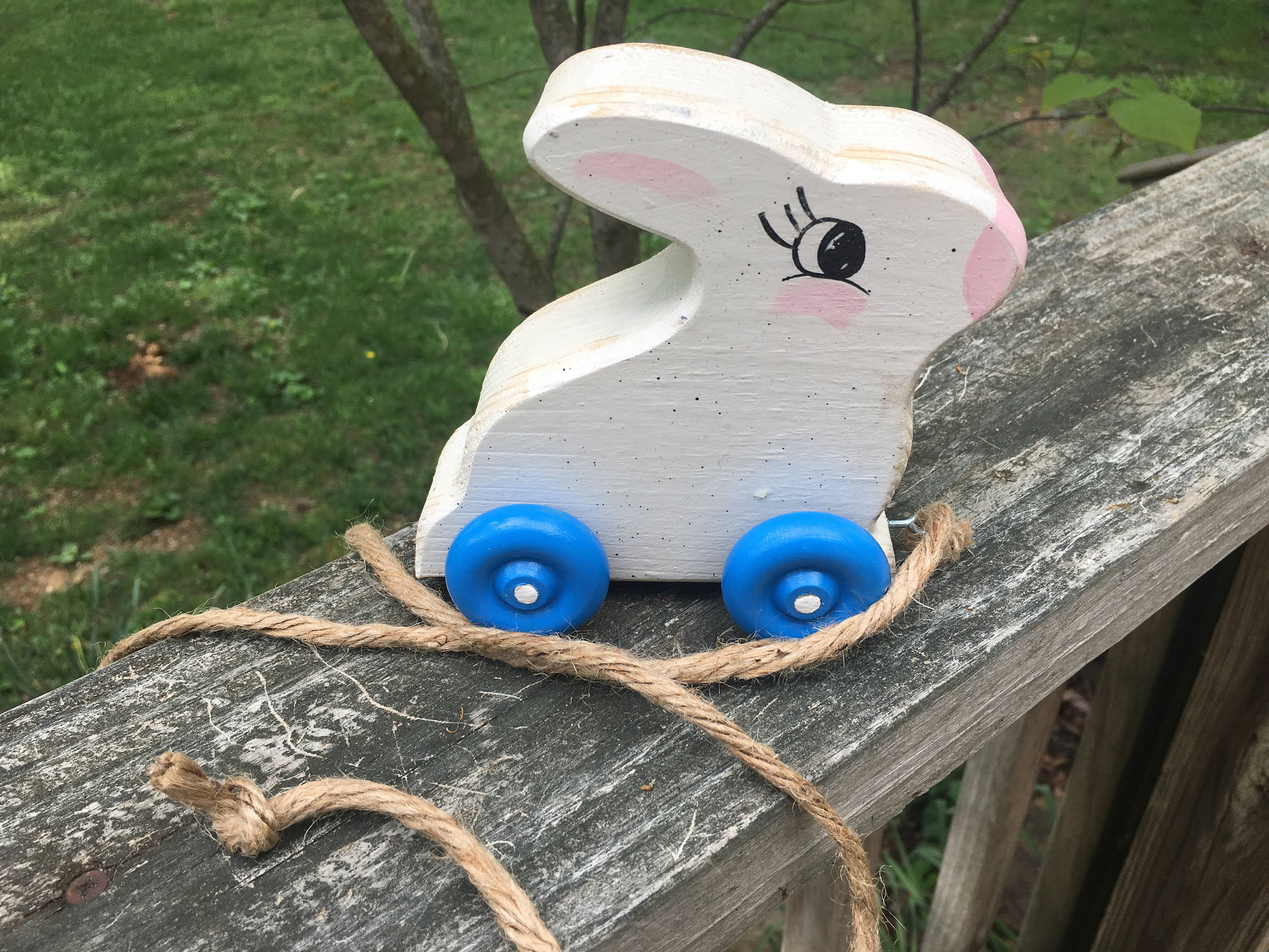Bunny Pull Toy - Etsy