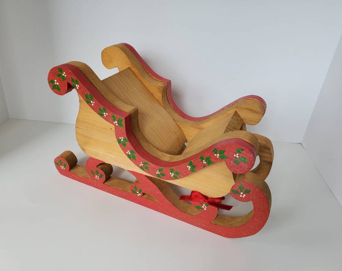 Wooden Christmas Sleigh - Etsy